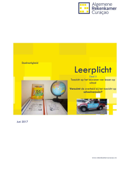 Leerplicht Deel II: Toezicht op het bijwonen van lessen op school ...